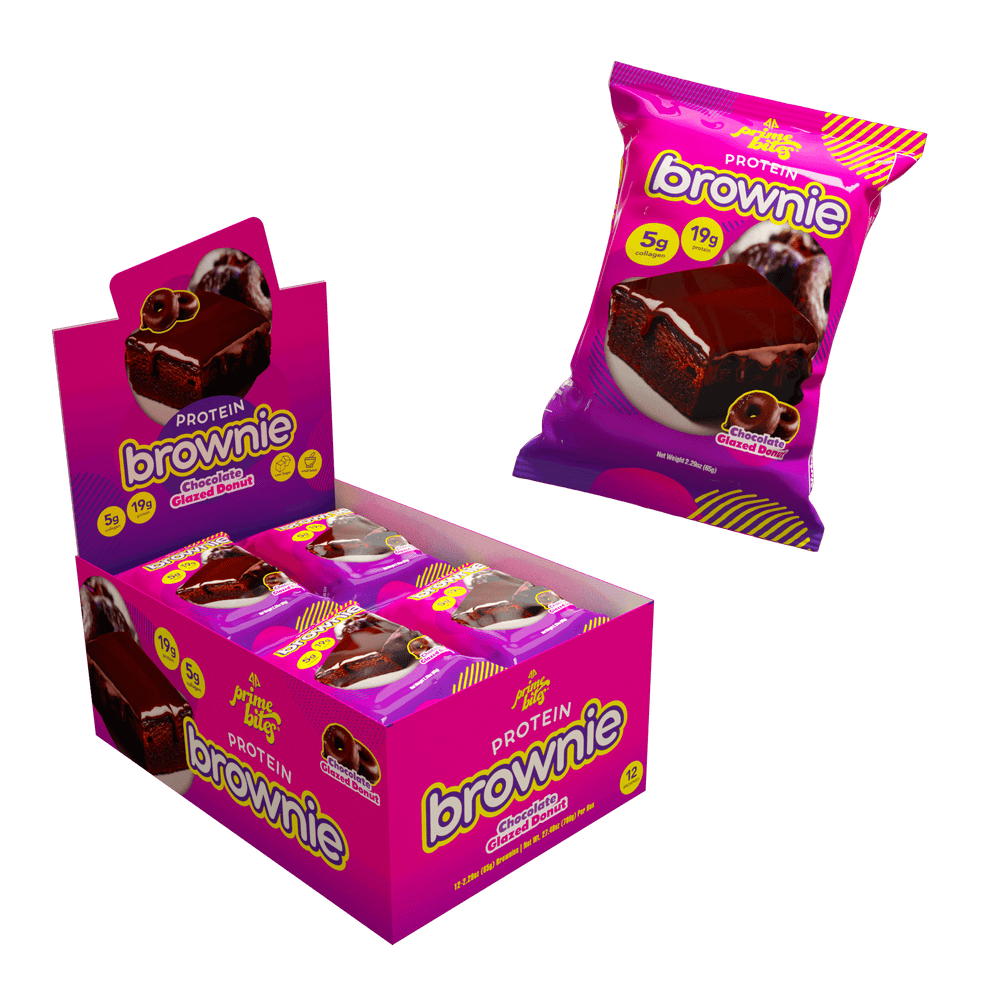 Prime Bites® | Glazed Chocolate Donut | Protein and Collagen Brownies