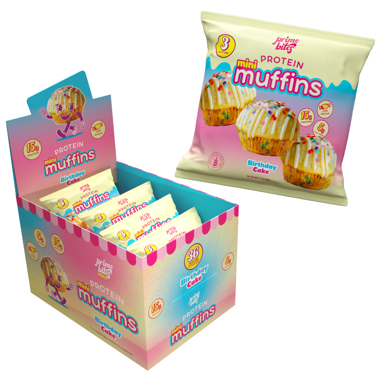 Birthday Cake Mini Muffins | Prime Bites®