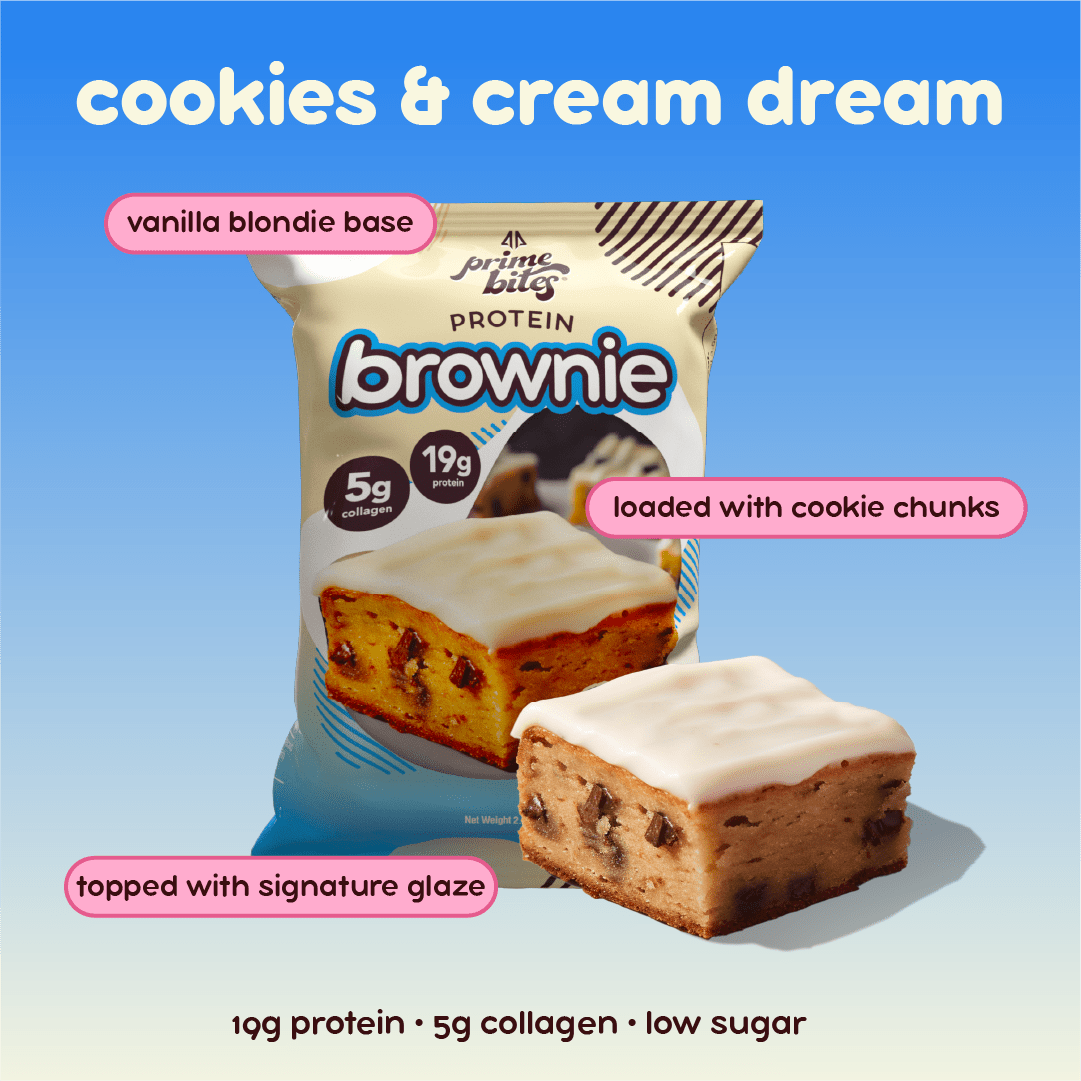 Cookies & Cream Protein Brownie | Prime Bites®
